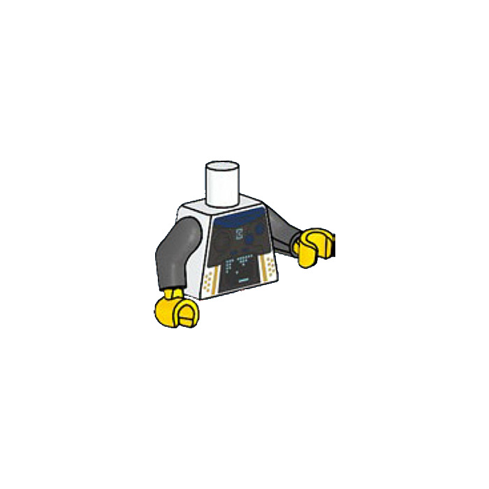 LEGO Mr. Oz with White and Pearl Dark Gray Suit Minifig Torso (973 ...