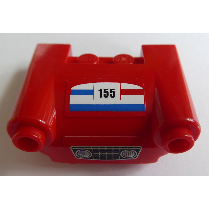 LEGO Mudguard 3 x 4 with Headlights with "155" Sticker (93597) | Brick ...