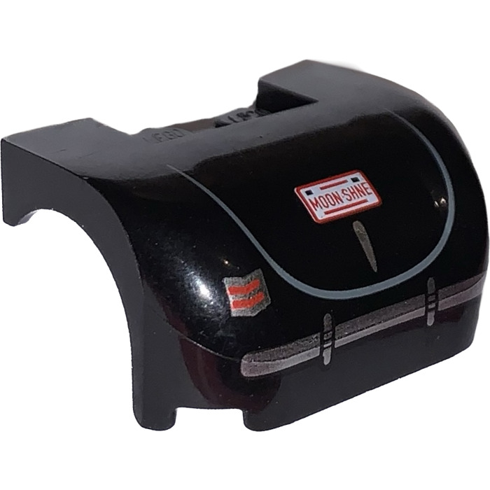 LEGO Mudguard Bonnet 3 x 4 x 1.7 Curved with Moonshine License (33808 / ...