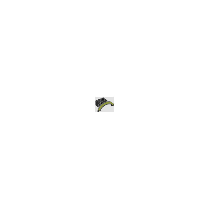 LEGO Mudguard Brick 2.5 x 4 x 1 with Wheel Arch with Olive Green Line ...