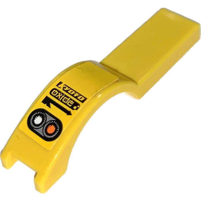 LEGO Mudguard Tile 1 x 4.5 with Kyoto Oxide & Backlight Sticker (50947 ...