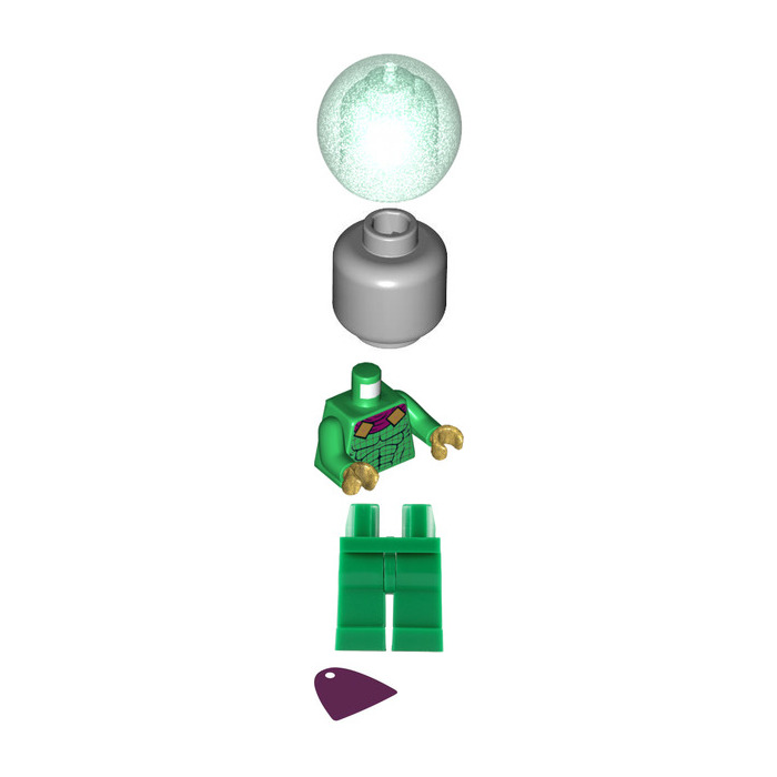LEGO Mysterio with Green Suit and Blue Helmet with Single Hole Cape ...