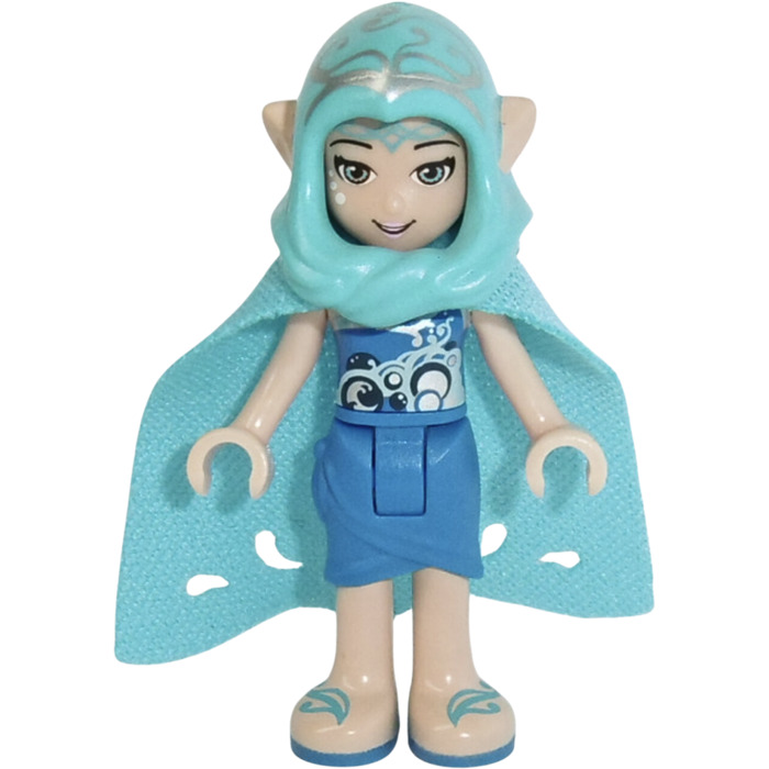 LEGO Naida Riverheart with Blue Dress with Hood and Cape Minifigure ...