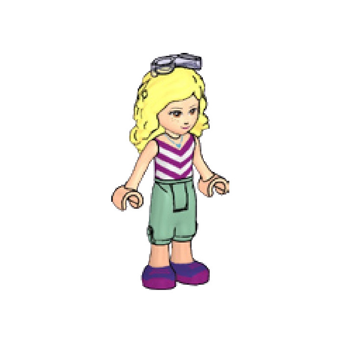 LEGO Naya with V-Striped Top and Sunglasses Minifigure | Brick Owl