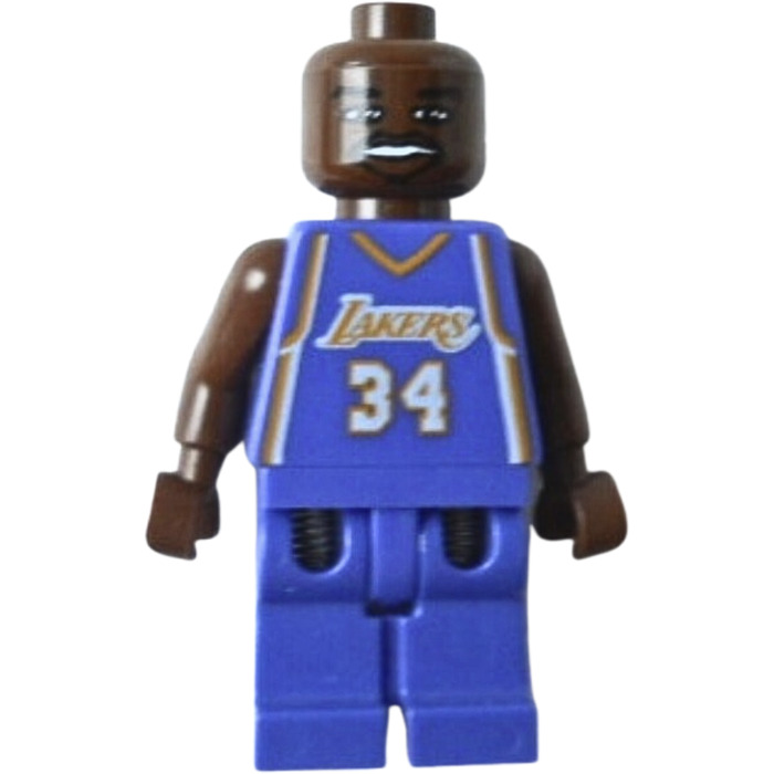 LEGO NBA Shaquille O'Neal, Los Angeles Lakers #34 Road Uniform ...