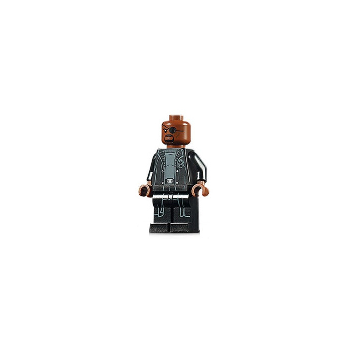 LEGO Nick Fury with Trench Coat and Gray Sweater Minifigure | Brick Owl