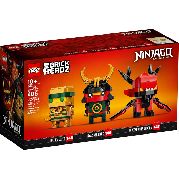 LEGO NINJAGO 10: Golden Lloyd, Nya X, Firstbourne Dragon Set 40490 ...