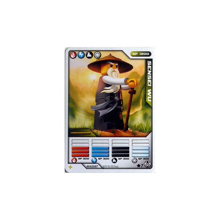 LEGO Ninjago Masters of Spinjitzu Deck 1 Game Card *7 - Sensei Wu ...