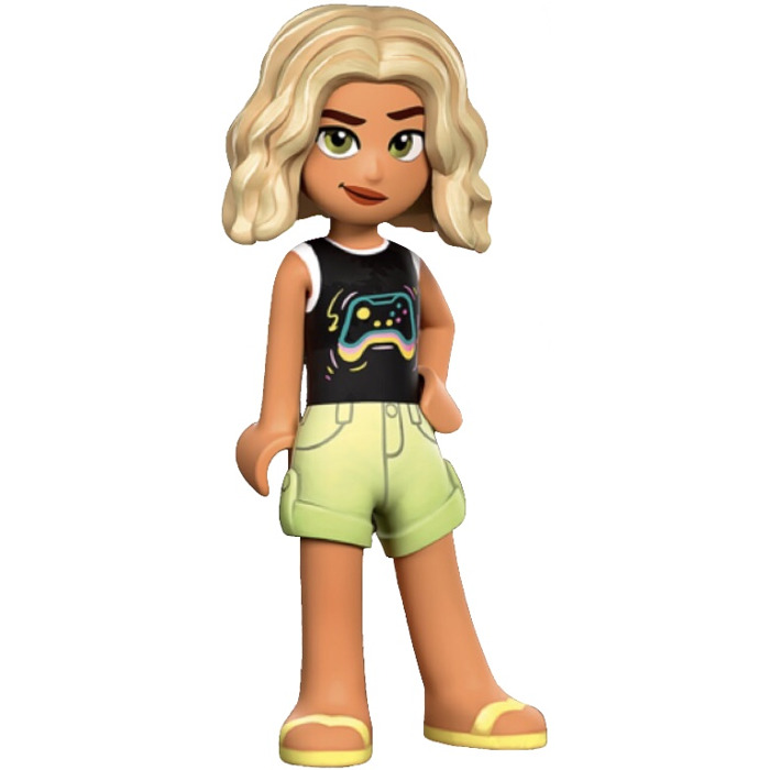 LEGO Nova with Gaming Top and Yellowish Green Shorts Minifigure | Brick Owl