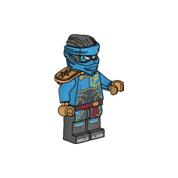 LEGO Nya - Dragons Rising with Armor Plates and Dark Azure Wrap ...