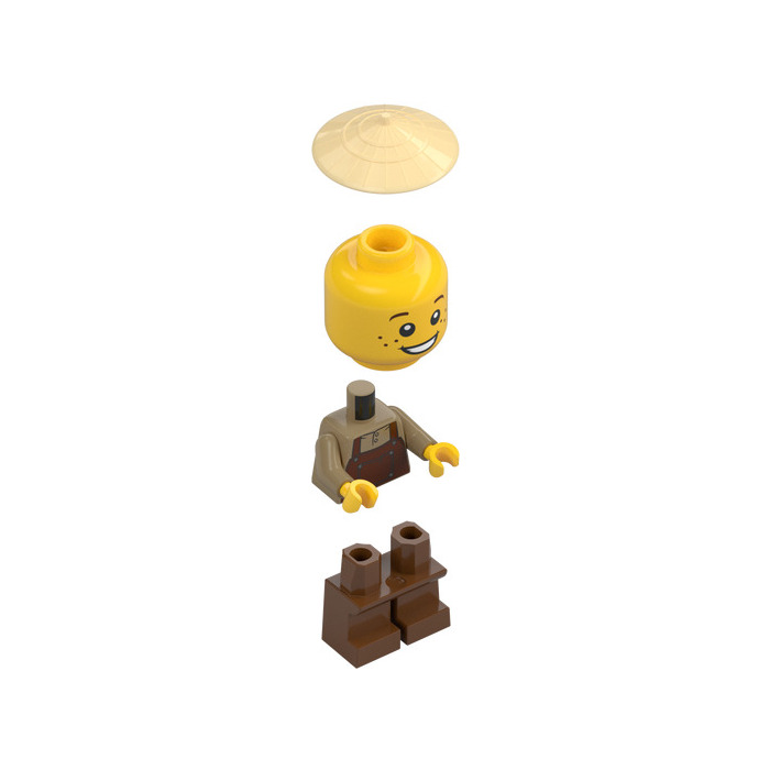 LEGO Ocean House Boy - Tan Conical Hat Minifigure | Brick Owl
