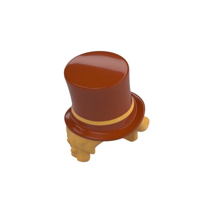 LEGO Hair with Dark Orange Top Hat | Brick Owl