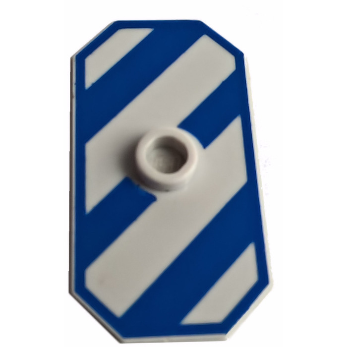 LEGO Octagonal Shield with Stud with Blue Stripes (48494 / 53221 ...
