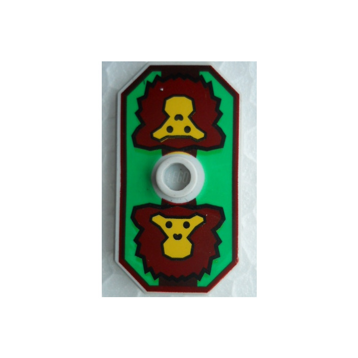 LEGO Octagonal Shield with Stud with Monkey Head (48494 / 49277 ...