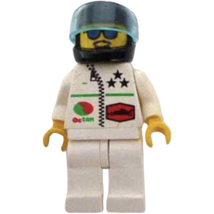 LEGO Octan Racer with Zipper and Black Helmet Minifigure | Brick Owl ...