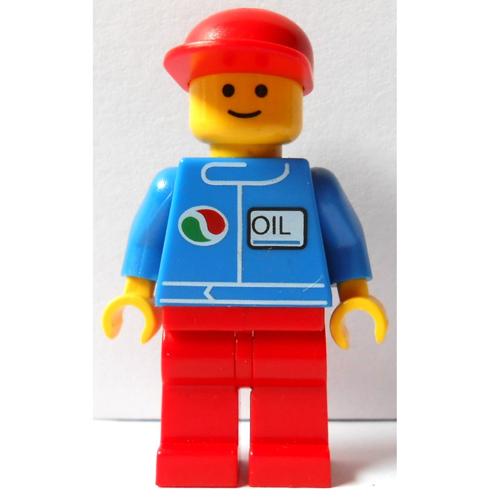 LEGO Octan Worker Red Legs and Long Bill Cap Minifigure | Brick Owl ...