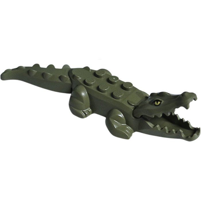 LEGO Alligator / Crocodile with 20 Teeth with Yellow Eyes without White ...