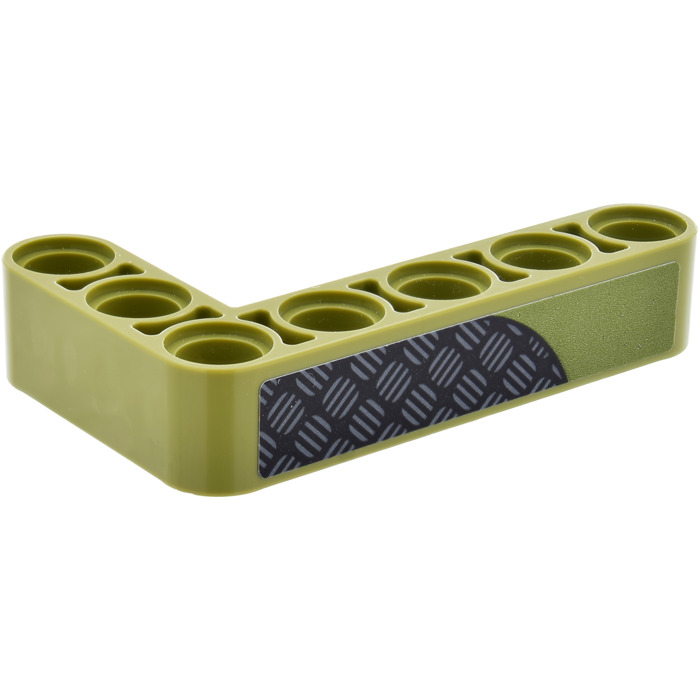 LEGO Olive Green Beam 3 x 5 Bent 90 Degrees with Tread Plate Pattern ...