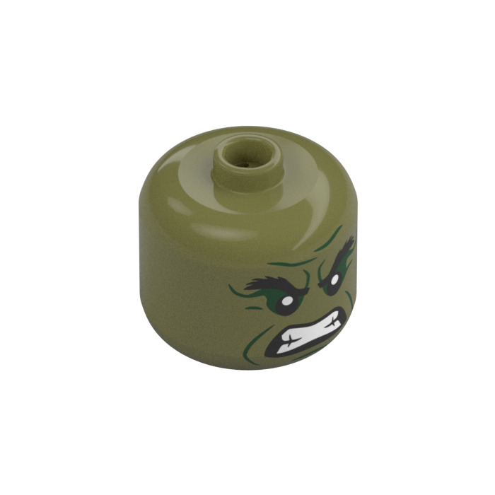 LEGO Big Head with Hulk Face with Raging Closed Mouth (79435) | Brick Owl