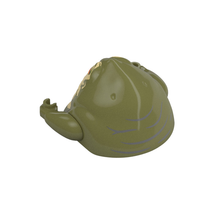 LEGO Olive Green Jabba the Hutt Upper Body with Tan Face and Gray ...