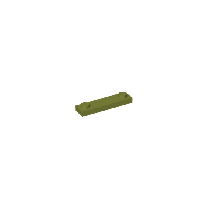 LEGO Olive Green Plate 1 x 4 with Two Studs without Groove (92593 ...