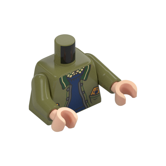 LEGO Olive Green Ron Weasley with Olive Green Jacket and Dark Blue ...