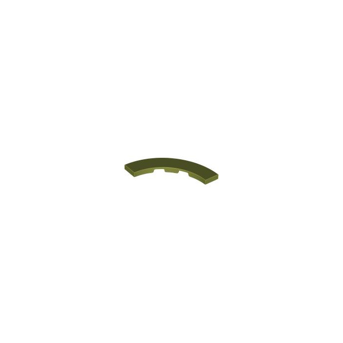 LEGO Olive Green Tile 4 x 4 Curved Corner with Cutouts (3477 / 27507 ...