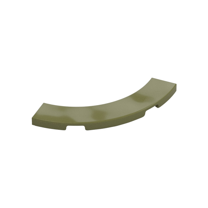 LEGO Olive Green Tile 4 x 4 Curved Corner with Cutouts (3477 / 27507 ...