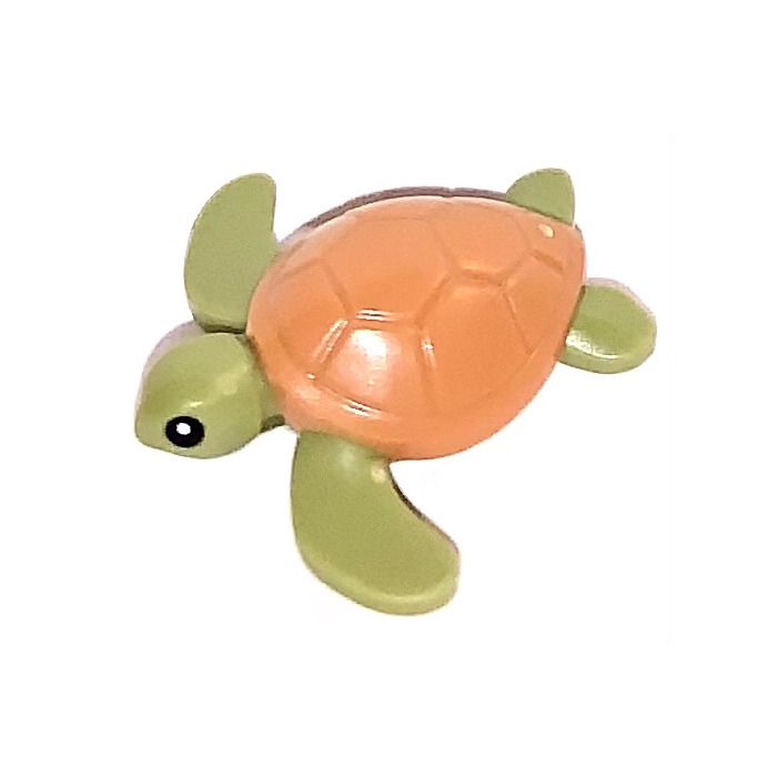 LEGO Olive Green Turtle (Small) with Medium Dark Flesh Shell (67040 / ...
