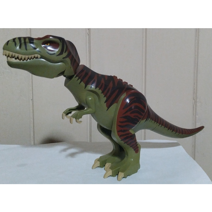 LEGO Olive Green Tyrannosaurus rex with Reddish Brown Top with Dark ...
