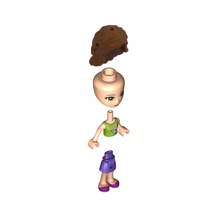 LEGO Olivia with Lime Heart Top and Purple Skirt Minifigure | Brick Owl