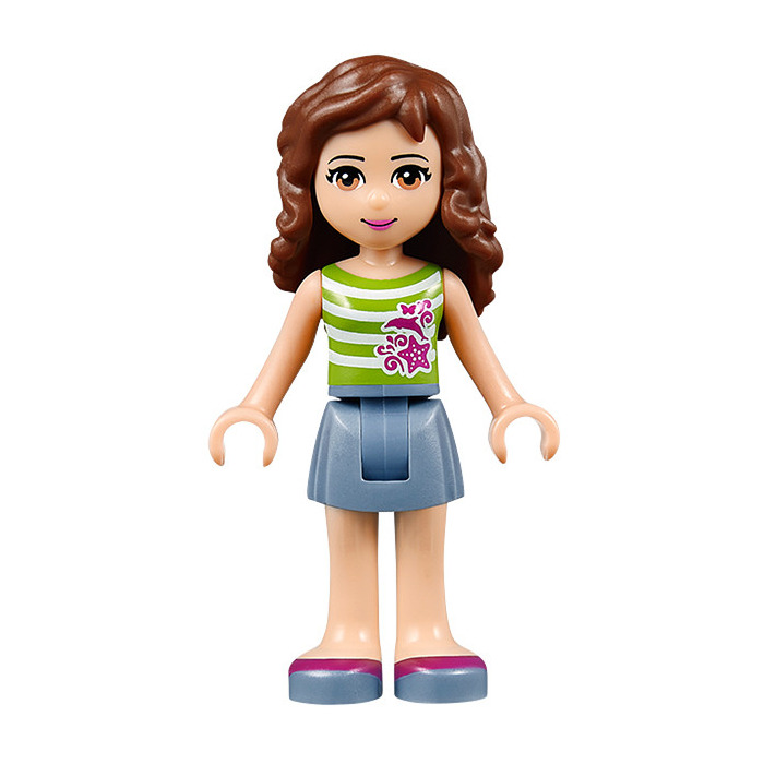 LEGO Olivia with Lime Striped Top Minifigure | Brick Owl - LEGO Marketplace