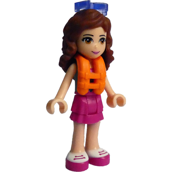 LEGO Olivia with Sand Green Knotted Top with Life Jacket and Sunglasses ...