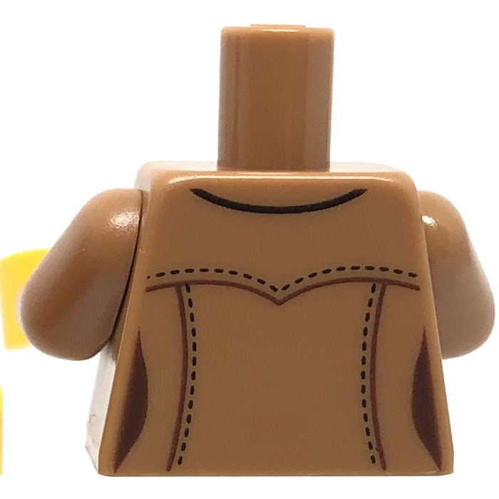 LEGO Open Jacket with Three Buttons over Sand Blue Shirt Female Torso ...