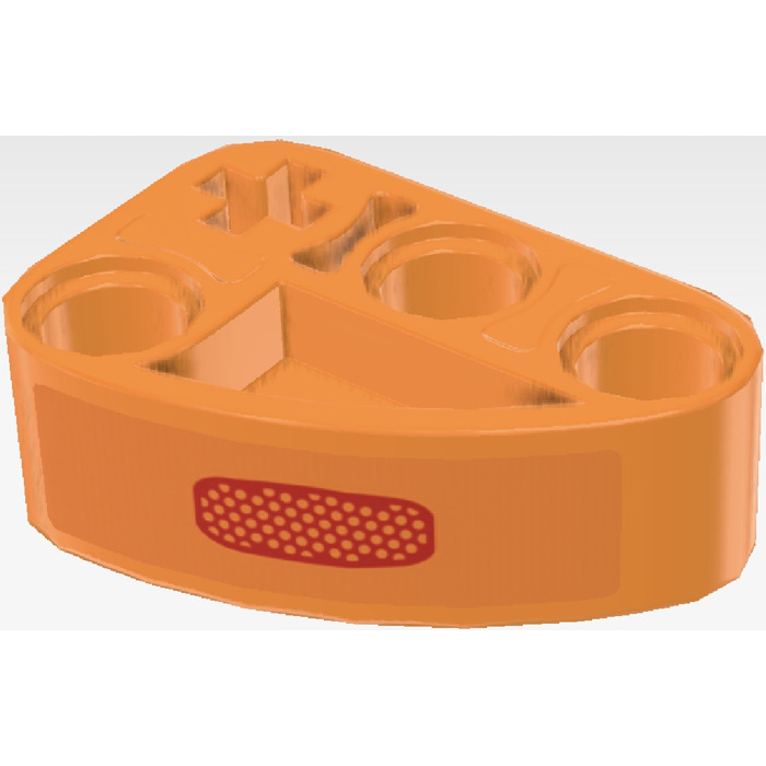 LEGO Beam 1 x 2 x 3 Bent 90 Degrees Quarter Ellipse with Red Grille ...