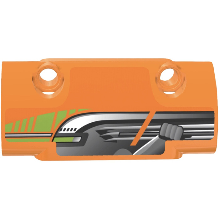 LEGO Curved Panel 7 x 3 with Supra Spear Throwing Decal (Left) Sticker ...