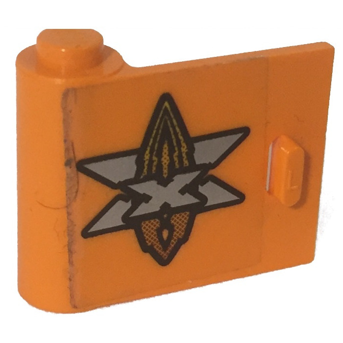 LEGO Door 1 x 3 x 2 Left with Island Xtreme Stunts Logo Sticker with ...