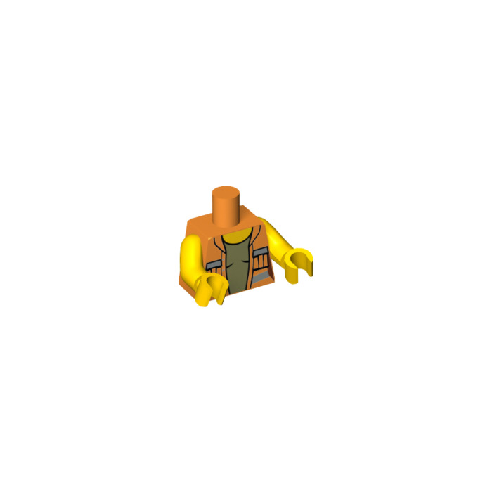 LEGO Orange Gail the Construction Worker Minifig Torso (973 / 88585 ...
