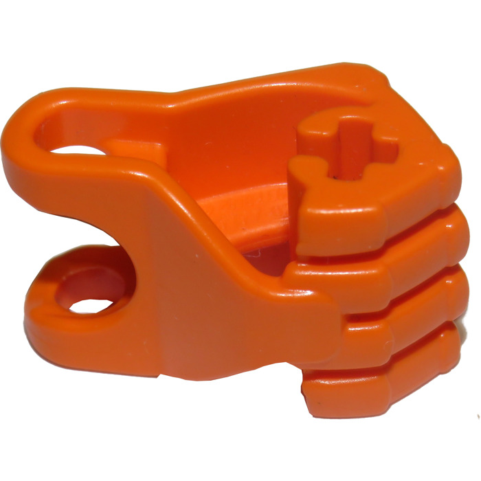 LEGO Orange Hand with Joint Socket and Axle Hole with 4 Fingers (93575 ...