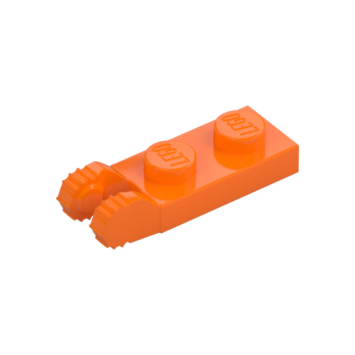 LEGO Orange Hinge Plate 1 x 2 with Dual Fingers without Groove (44302 / ...