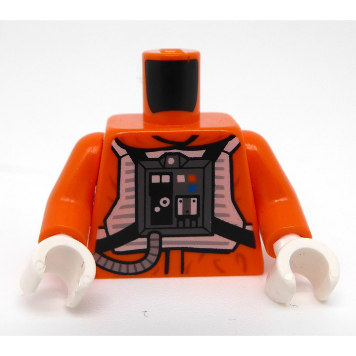 LEGO Orange Hoth Rebel Pilot Torso with White Gloves (3814 / 76382 ...