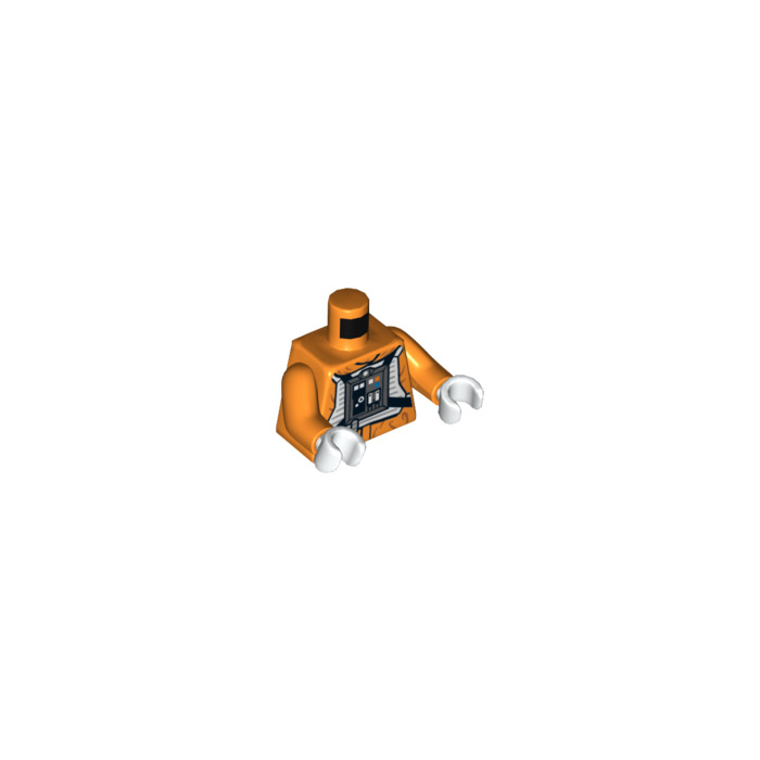 LEGO Orange Hoth Rebel Pilot Torso with White Gloves (3814 / 76382 ...