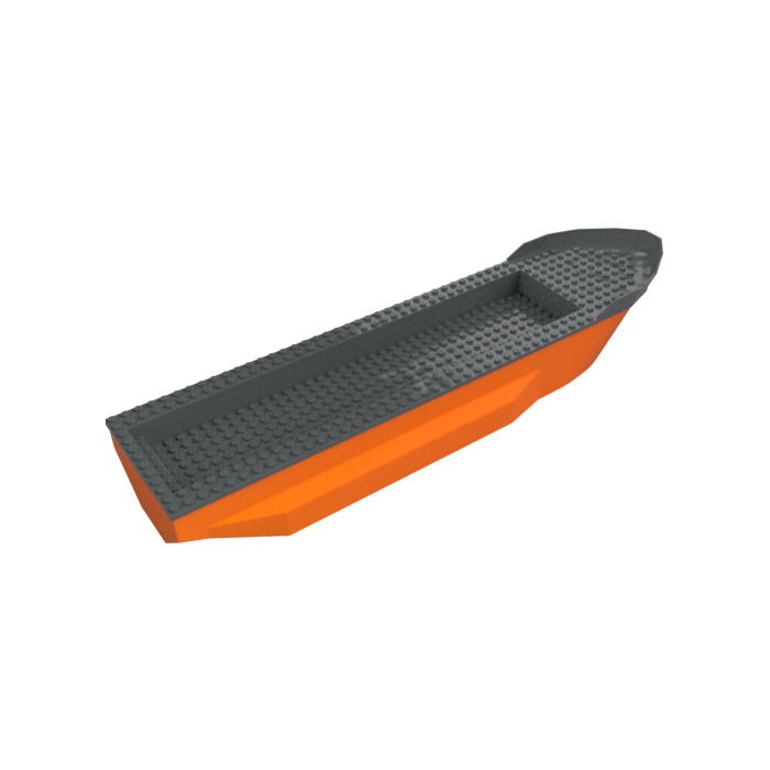 LEGO Orange Hull 14 x 51 x 6 with Dark Stone Gray Top (62791 / 62792 ...