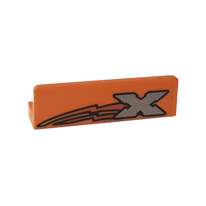 LEGO Orange Panel 1 x 4 with Rounded Corners with Xtreme Logo (Right ...