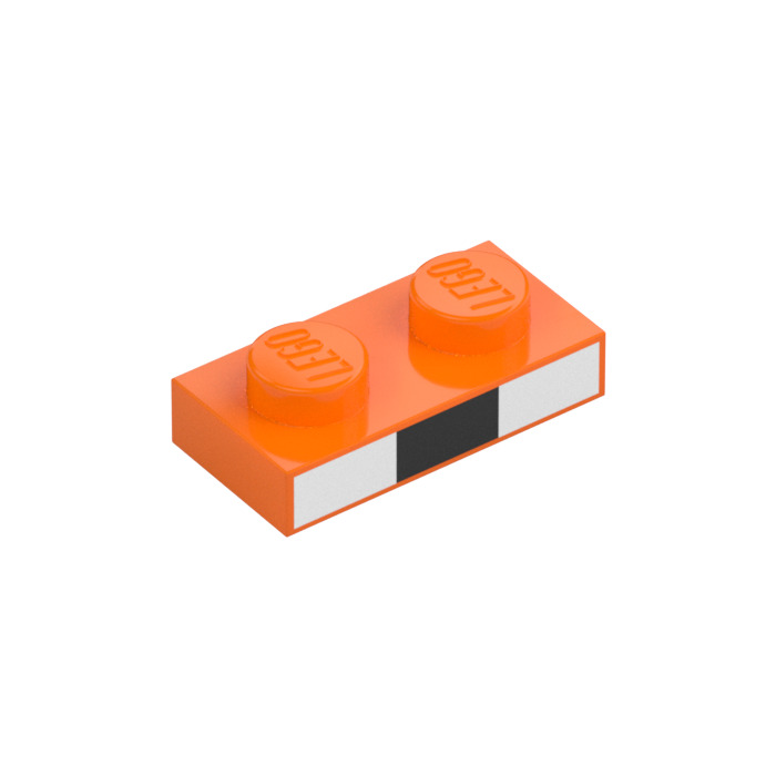 LEGO Plate 1 x 2 with Pixelated Fox Nose (3023 / 110023) | Brick Owl