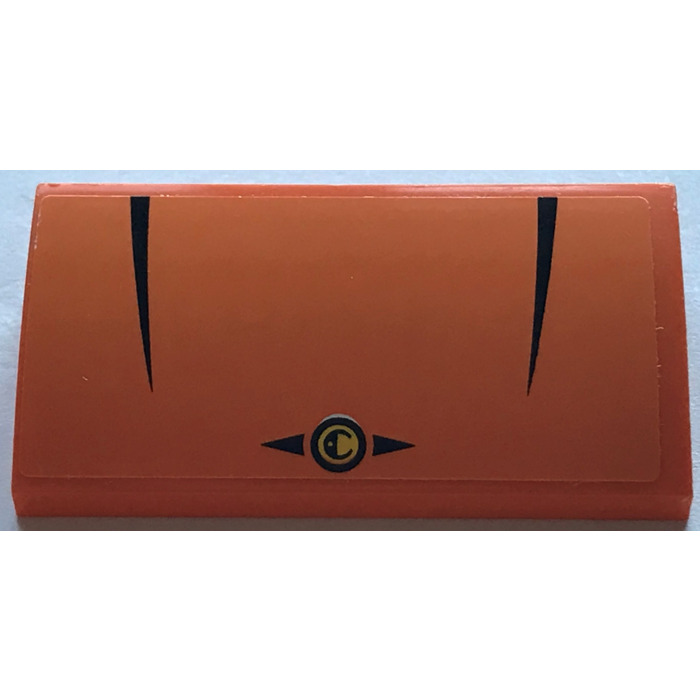 LEGO Pente 2 x 4 Incurvé avec 2 Noir Rayures et Jaune et Noir Badge ...