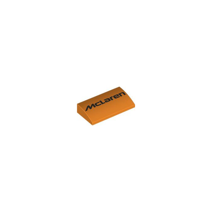 LEGO Orange Slope 2 x 4 Curved with ‘McLaren’ with Bottom Tubes (88930 ...