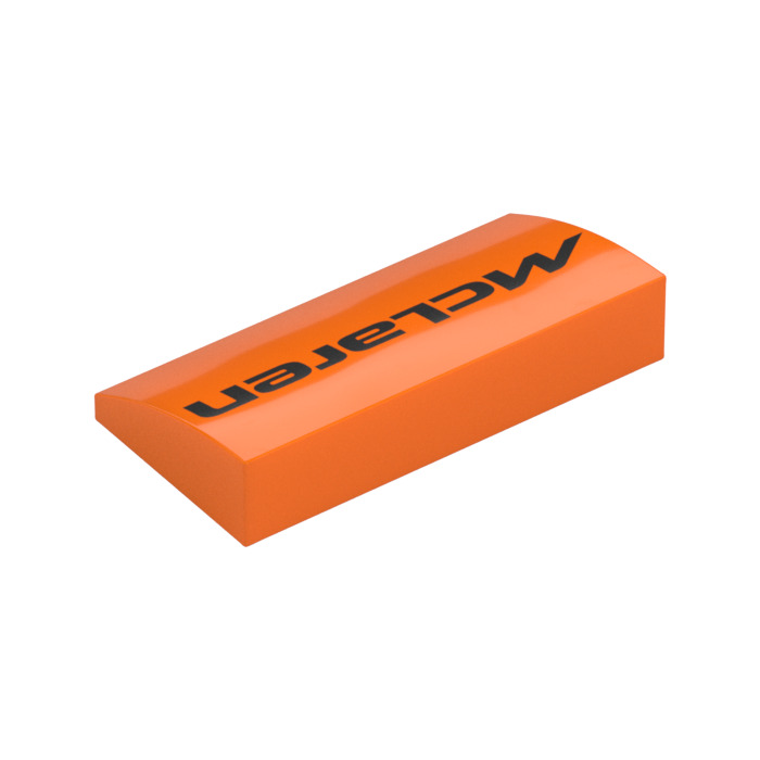 LEGO Orange Slope 2 x 4 Curved with ‘McLaren’ with Bottom Tubes (88930 ...