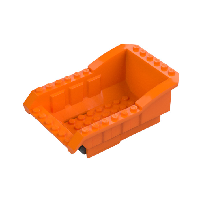 LEGO Orange Tipper Bucket 12 x 8 x 5 with Fixed Hinge Plate (18926 / ...
