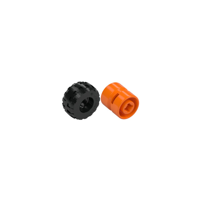 LEGO Wheel Rim Wide Ø11 x 12 with Notched Hole with Balloon Tire Ø24 x ...